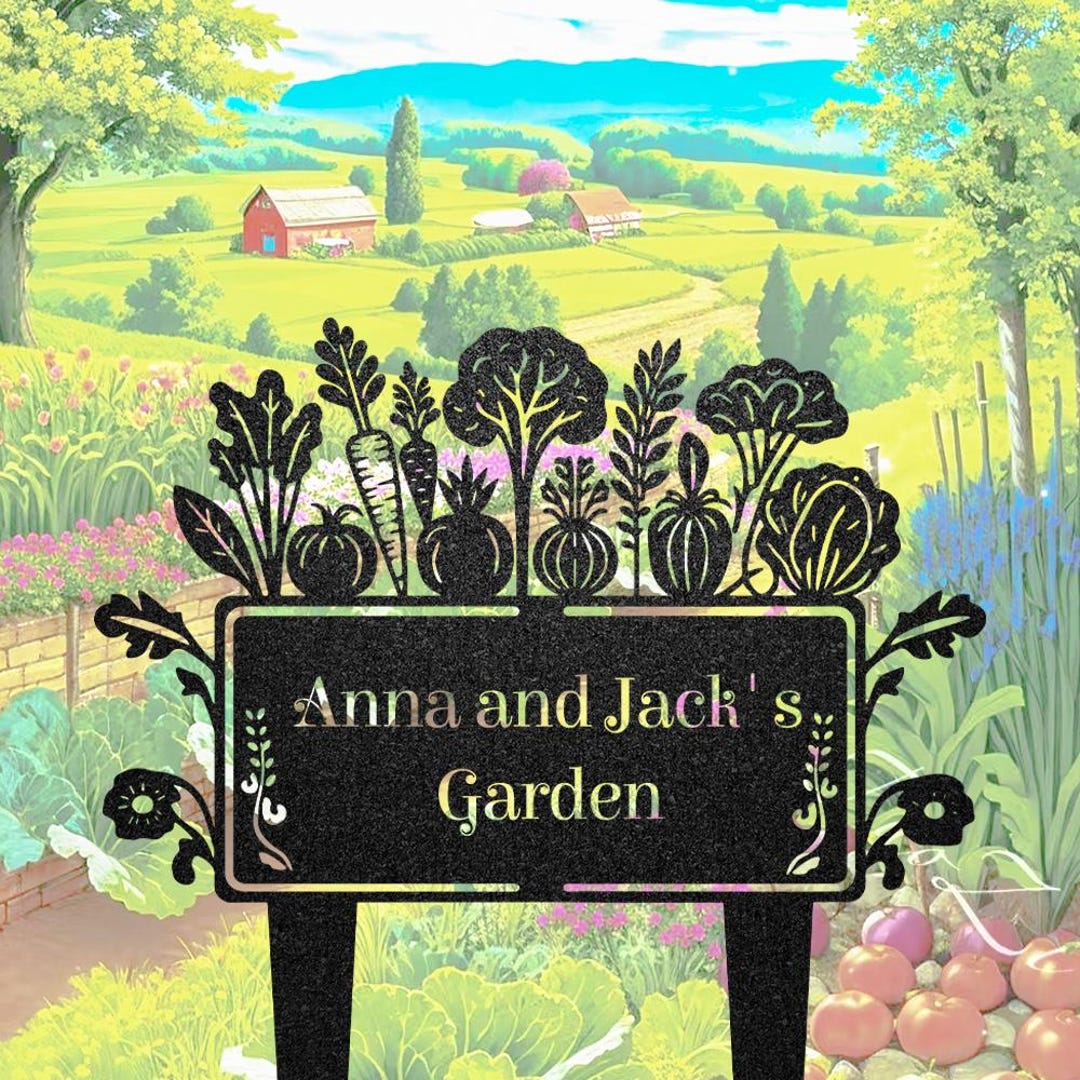 Personalised Vegetable Garden Plaque, Allotment Stake, Planter Signs ...