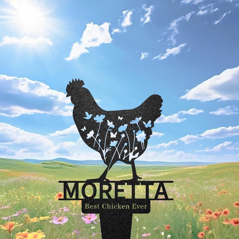 Personalized Chicken Memorial Plaques for Outdoors, Memorial Metal ...