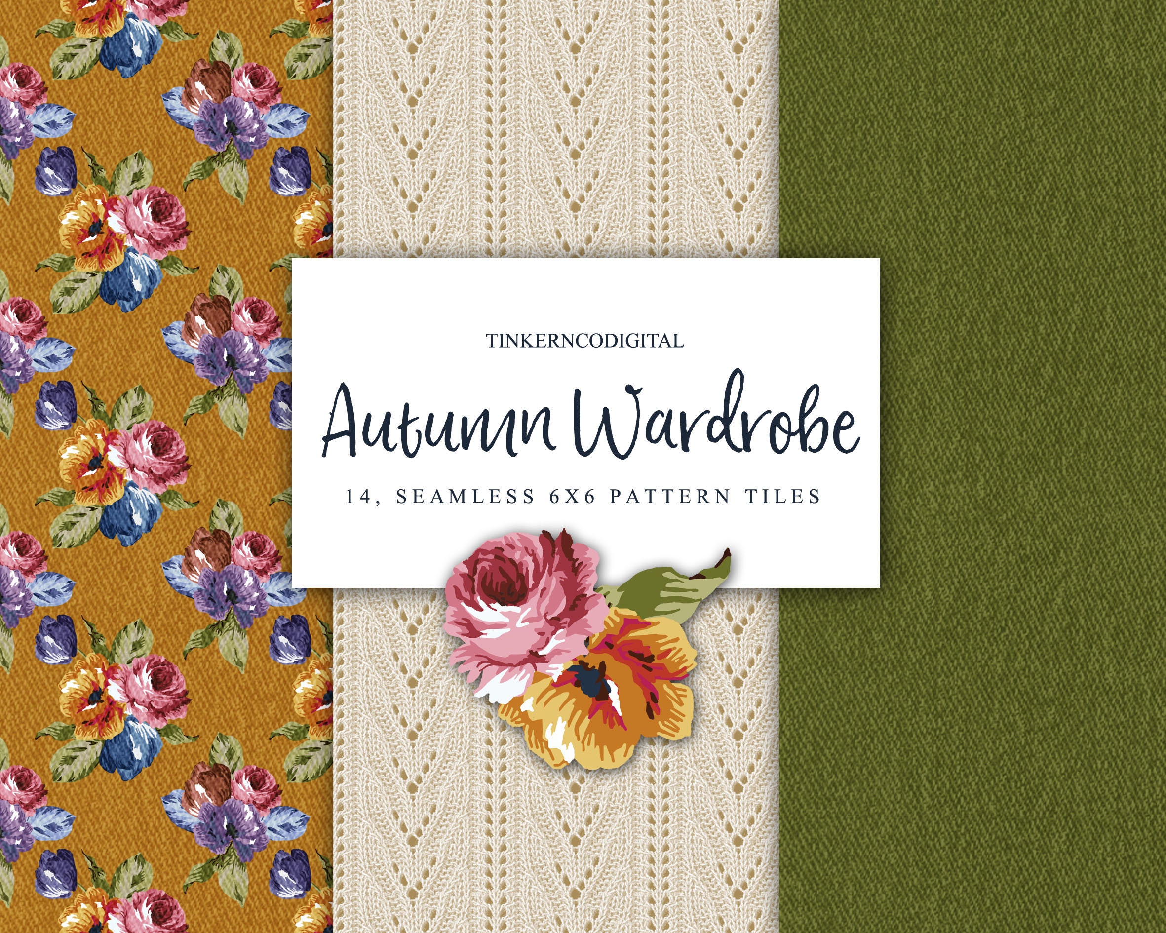 Fall Digital Paper - Seamless Digital Pattern - Autumn Scrapbook Paper ...