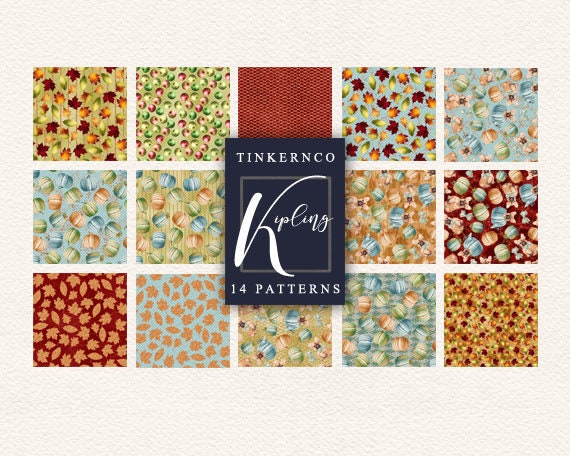 Fall Digital Paper Autumn Scrapbook Background Seamless - Etsy UK