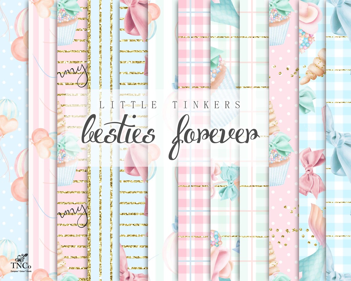 Cupcake Digital Paper Unicorn Party Printables Mermaid | Etsy