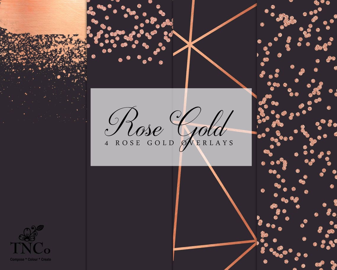 Rose Gold Clip Art - Faux Rose Gold Foil - Printable Backgrounds ...