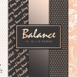 Rose Gold Digital Paper - Modern Digital Paper - Digital Paper ...