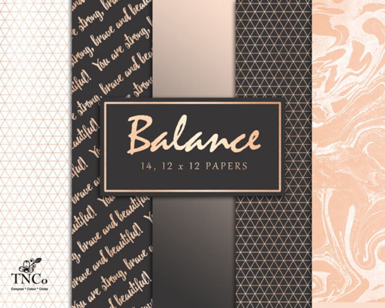 Rose Gold Digital Paper - Modern Digital Paper - Digital Paper ...
