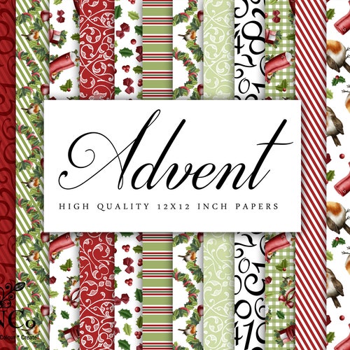 Red and Green Digital Paper Christmas Scrapbook Paper - Etsy