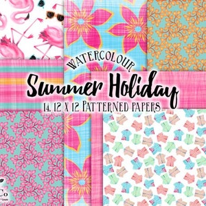 Summer Digital Paper - Commercial Use Digital Paper - Beach Party Decor ...
