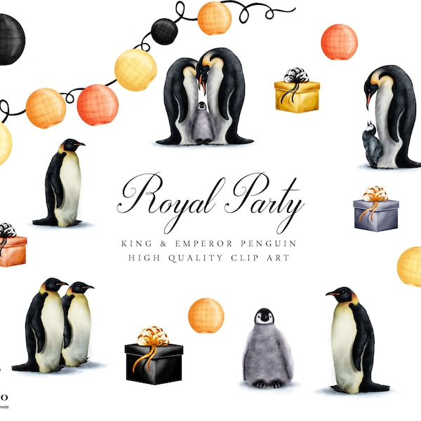 Penguin Clipart - Etsy