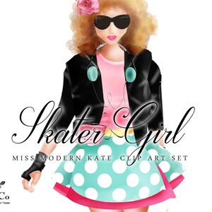 Planner Sticker Girl - Commercial Use Clip Art - Fashion Girl Clip Art ...