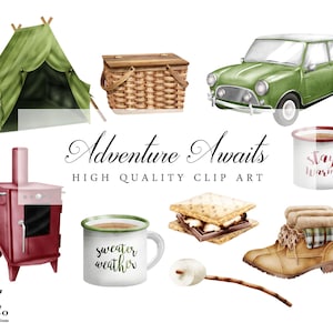 Camping Digital Papers - Camping Out Background - Woodland Digital ...