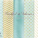 Mint and Gold - Digital Papers - Digital Scrapbook Papers - Floral ...