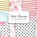Flamingo Paper - Digital Scrapbooking Paper - Polka Dot Digital Paper ...