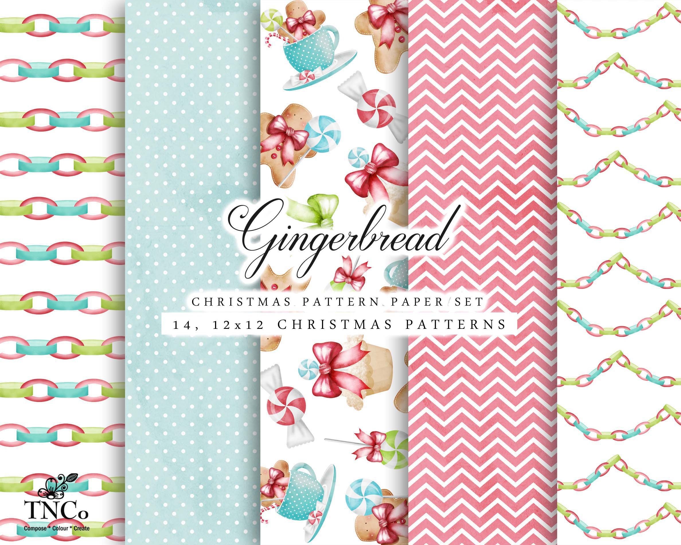 Gingerbread digital paper Christmas digital paper | Etsy