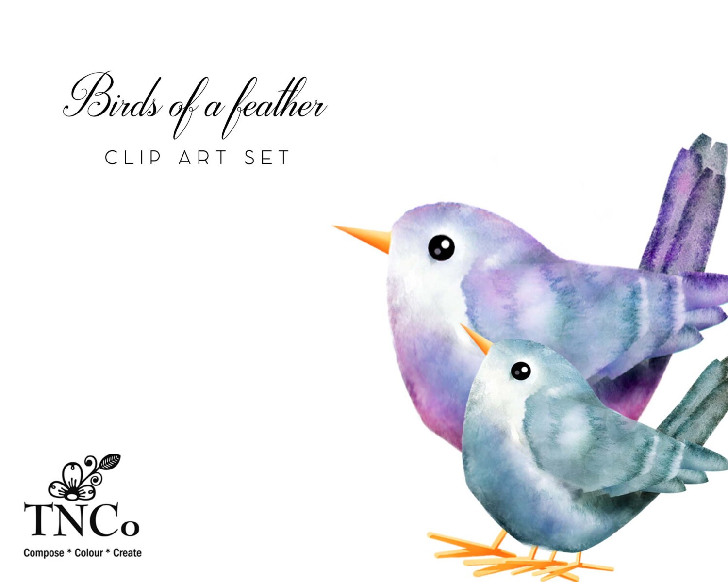 Watercolour Bird - Bird Clipart - Watercolour Bird Prints - Bird Lover ...