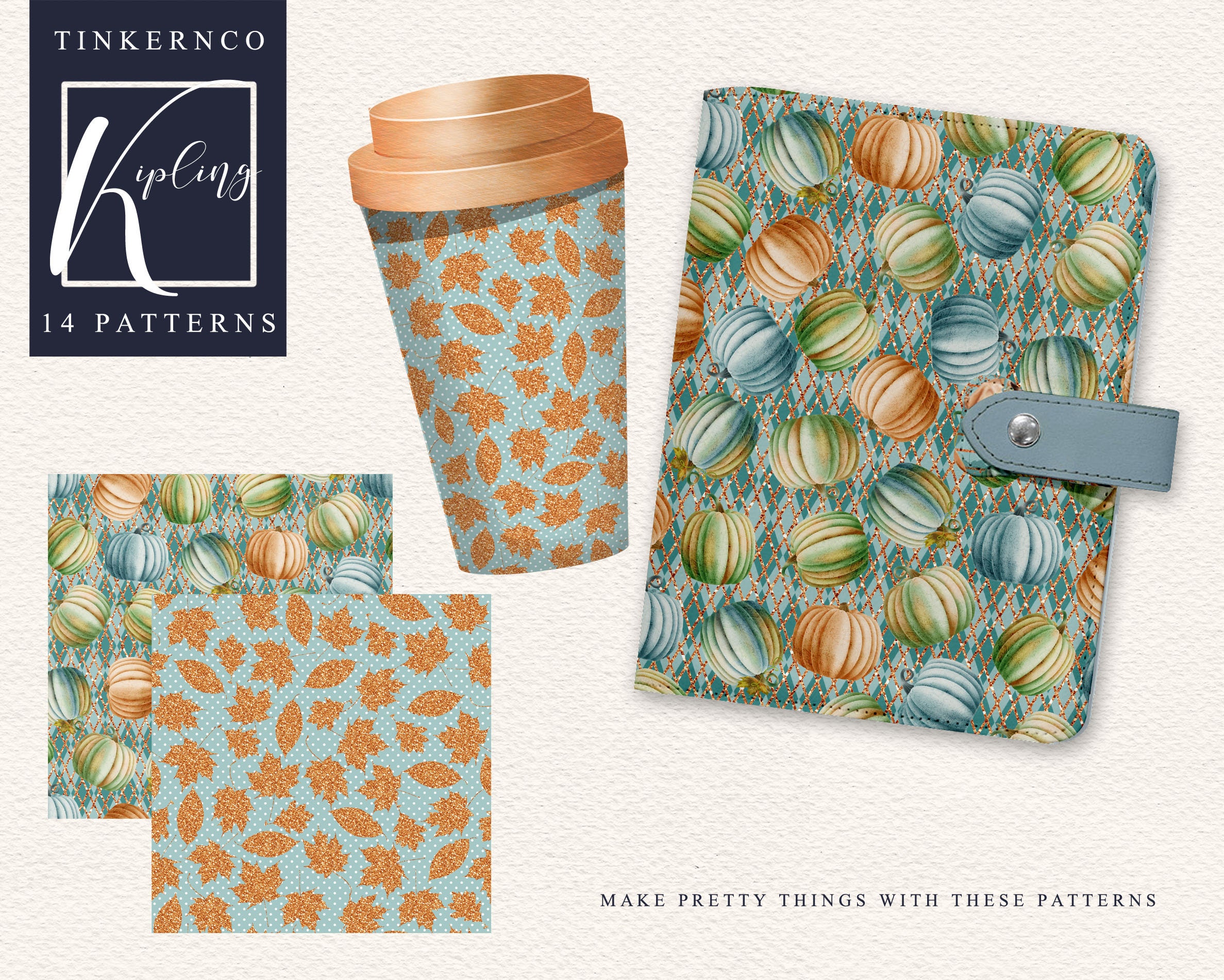 Fall Digital Paper Autumn Scrapbook Background Seamless - Etsy UK