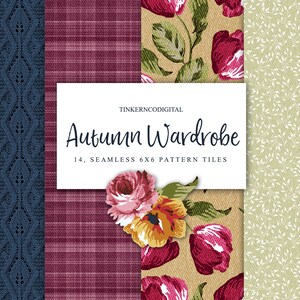 Fall Digital Paper - Seamless Digital Pattern - Autumn Scrapbook Paper ...