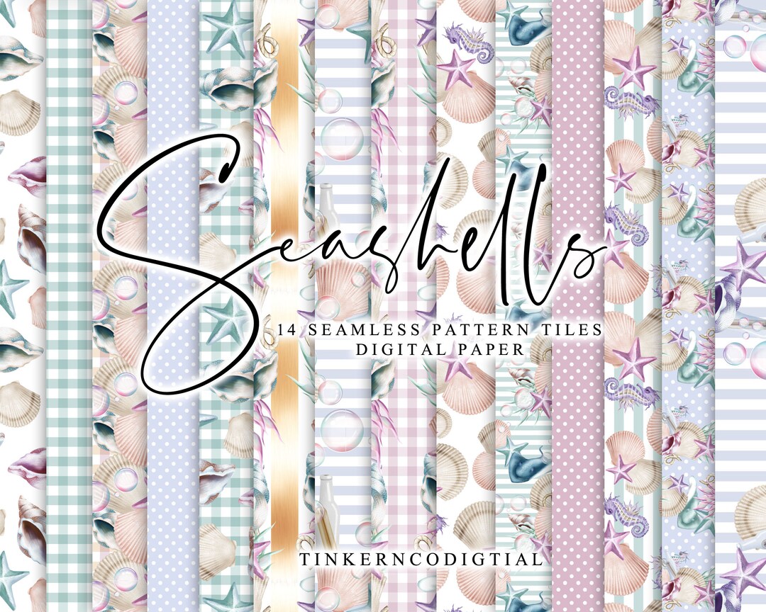 Summer Pattern Paper - Digital Background Paper - Ocean Digital Paper ...