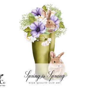 Easter Clip Art - Spring Clip Art - Spring Illustrations - Watercolor ...