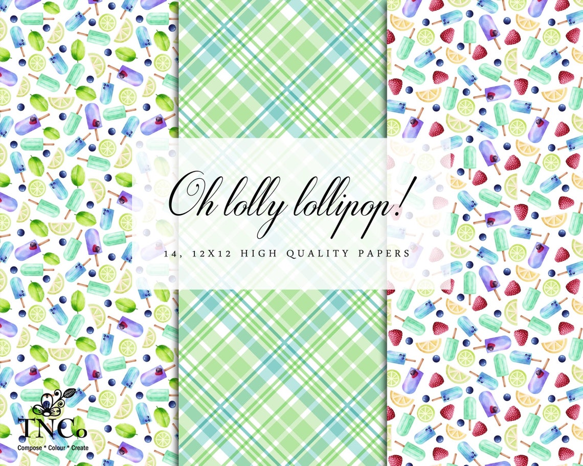 Lollipop Patterned Paper Background Paper Printable Art | Etsy