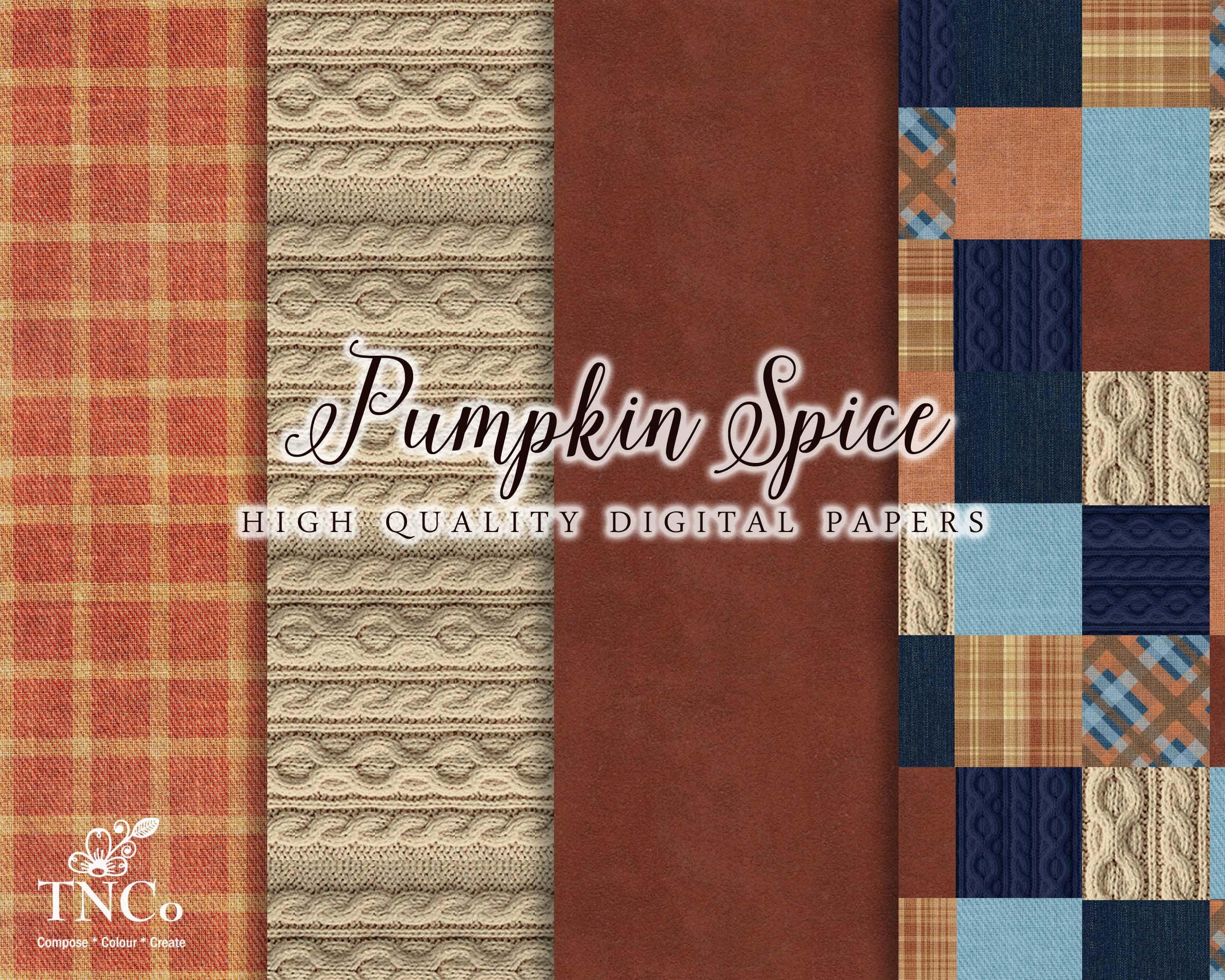Pumpkin Digital Paper - Fall Digital Paper - Digital Scrapbook Paper ...