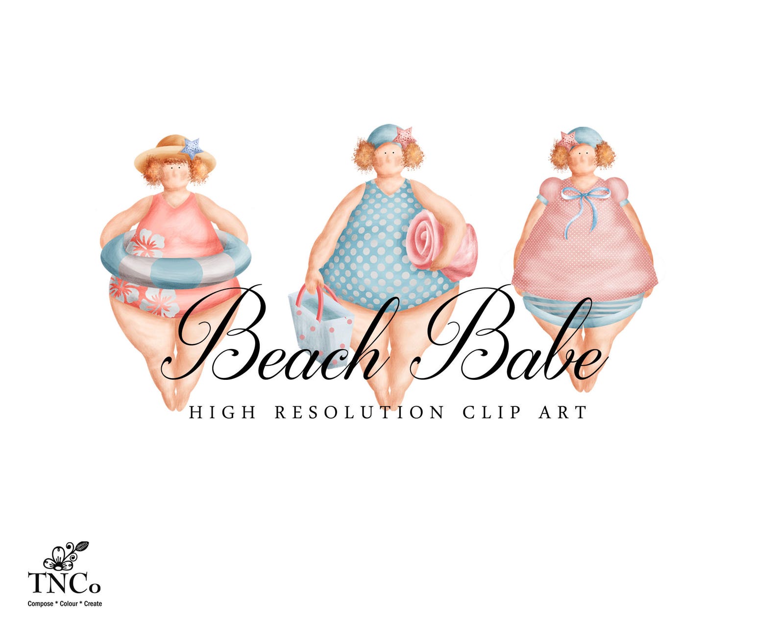 Summer Beach Clip Art - Summer Clip Art - Watercolour Clip Art - Beach ...