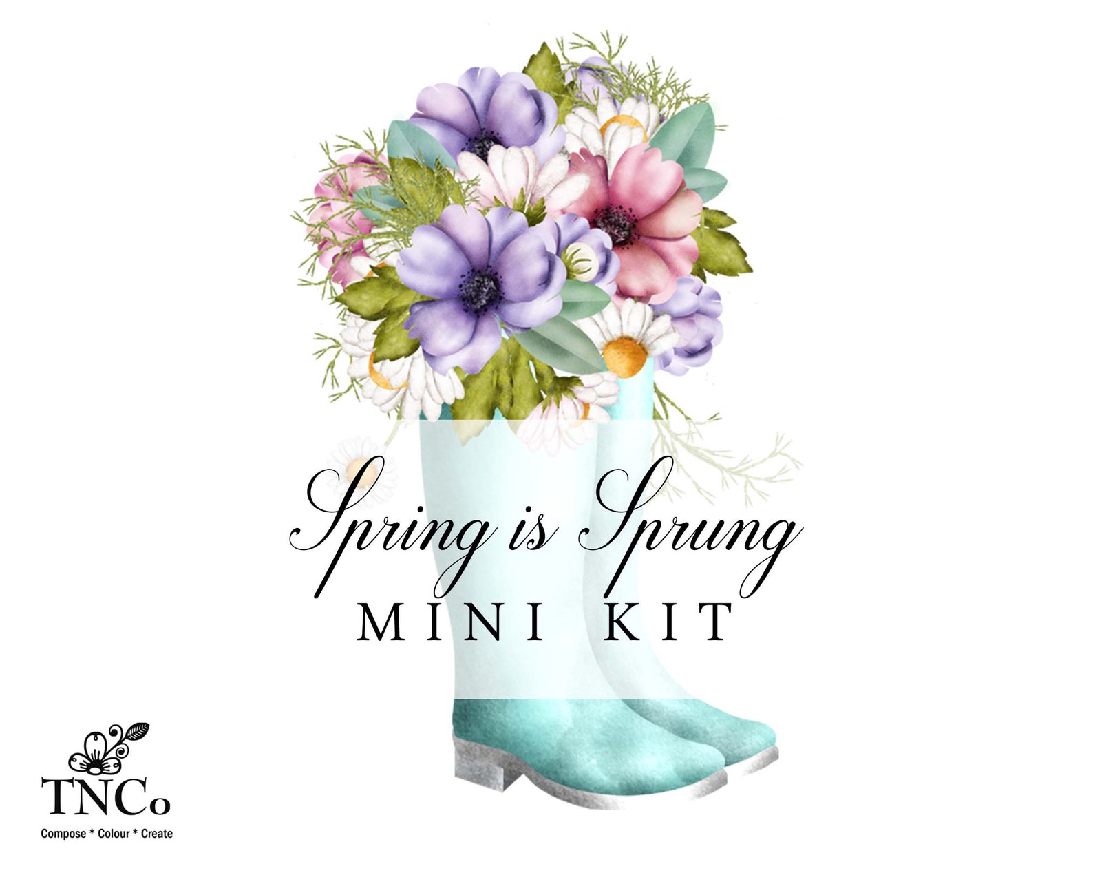 Easter Digital Kit Spring Clip Art Nursery Illustration - Etsy