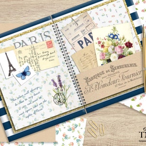 Floral Patterned Paper, Floral Scrapbook Paper, Printable Pretty Paper ...