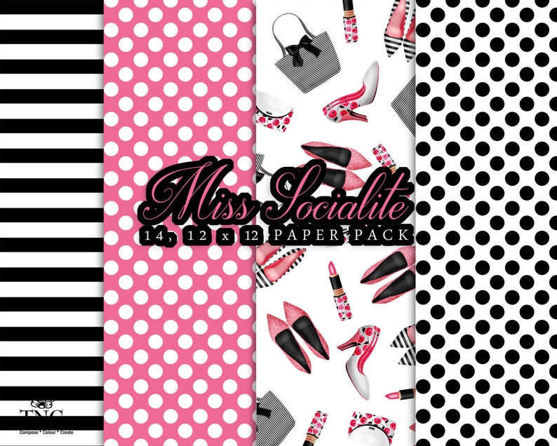 Floral Digital Paper Chevron Paper Pink Digital Paper | Etsy