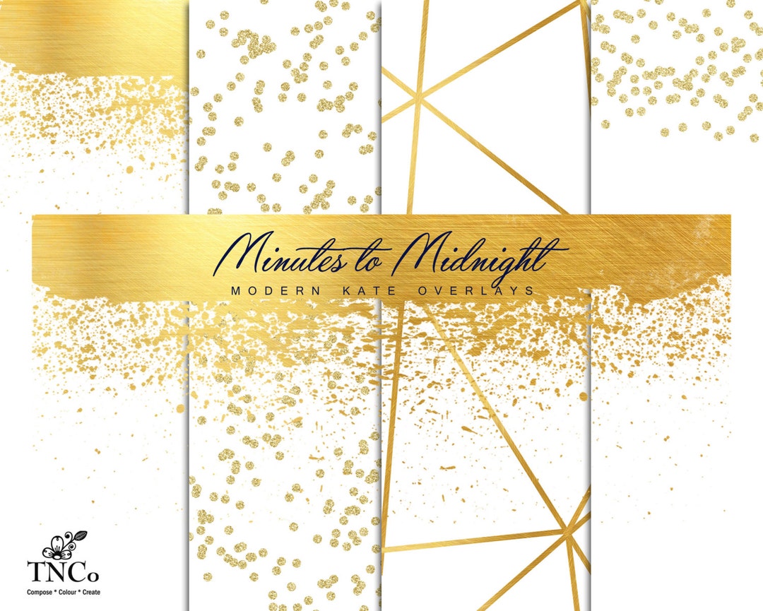 Digital Overlays - Digital Gold Foil Paper - Glitter Digital Paper ...