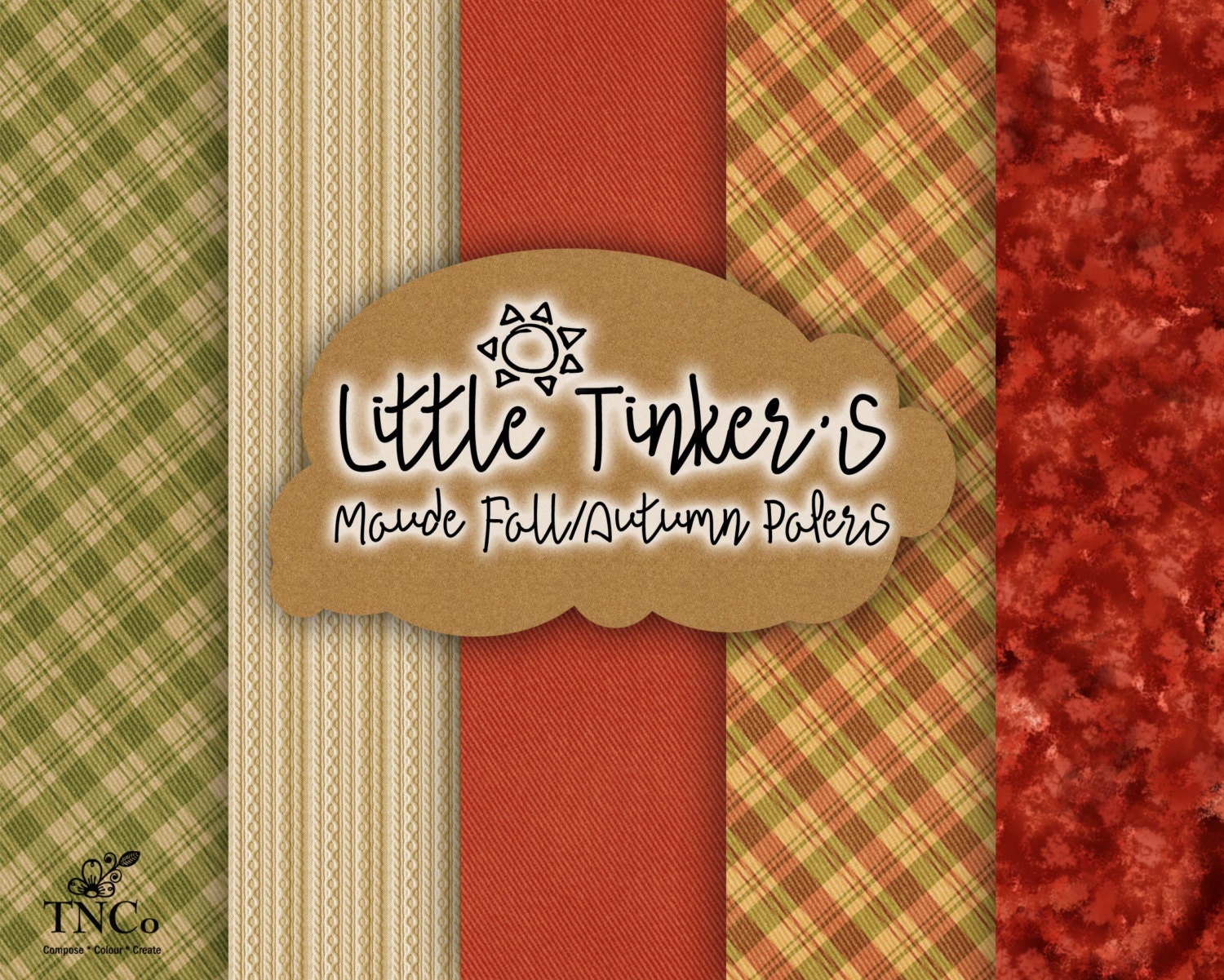 Pumpkin Digital Paper - Fall Digital Paper - Fall Patterns - Digital ...