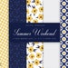 Summer Digital Paper - Yellow Digital Paper - Floral Digital Paper ...