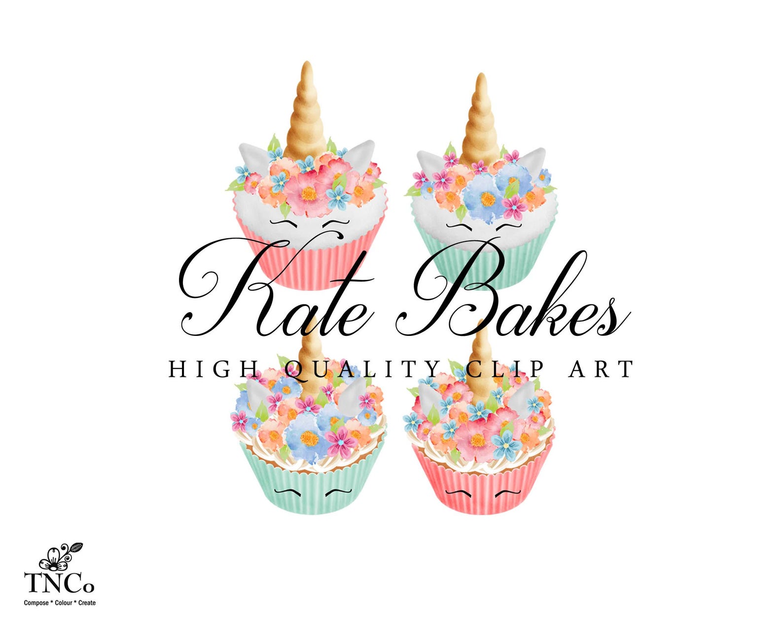 Unicorn Cookie Clip Art Unicorn Party Supplies Unicorn | Etsy