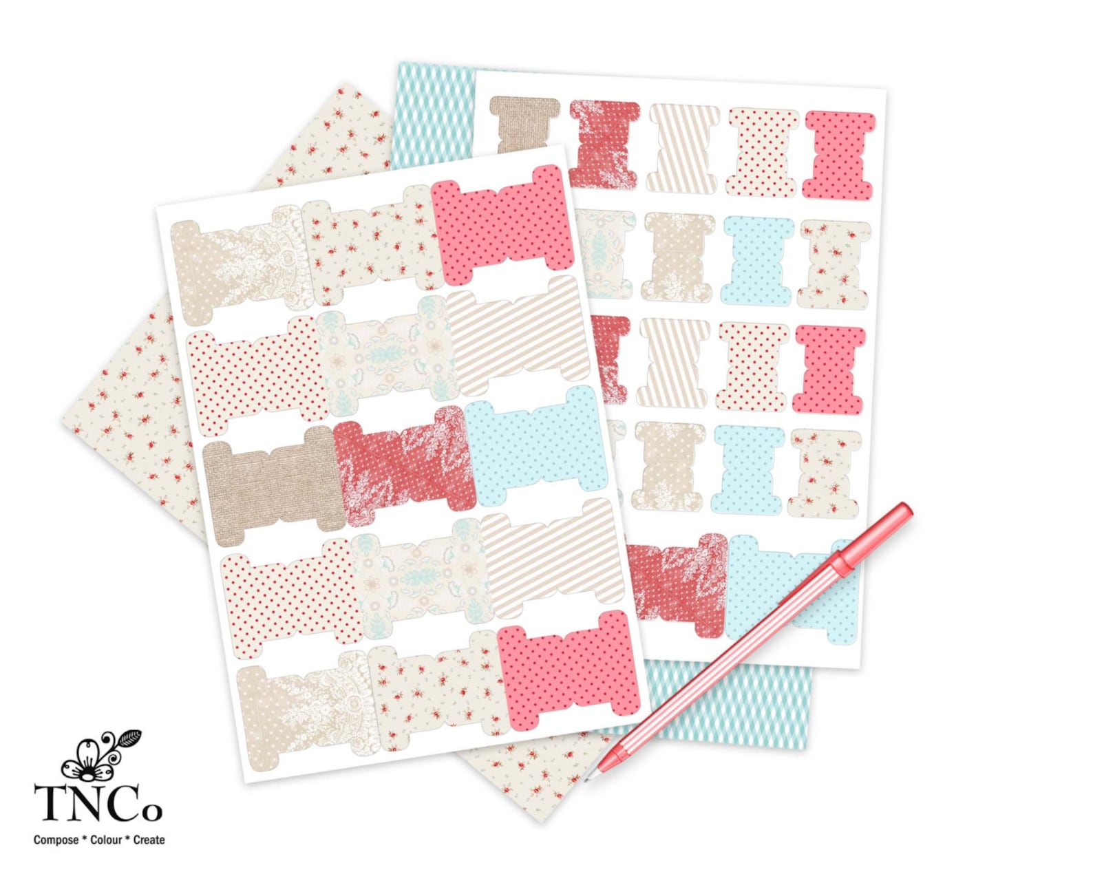 Printable Page Tabs, Journal Tabs, Pretty Printable, Scrapbook Tabs ...