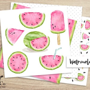 Watermelon Clipart, Watermelon Paper, Watermelon Illustration, Fruit ...
