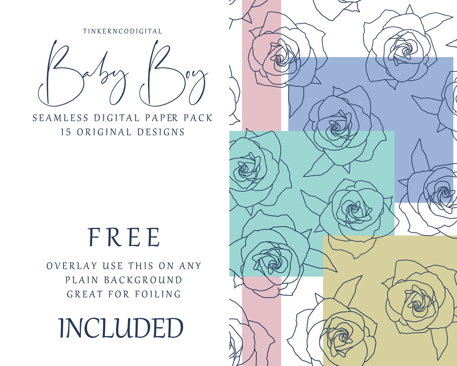 Boy Digital Paper Bear Background Pattern Printable - Etsy