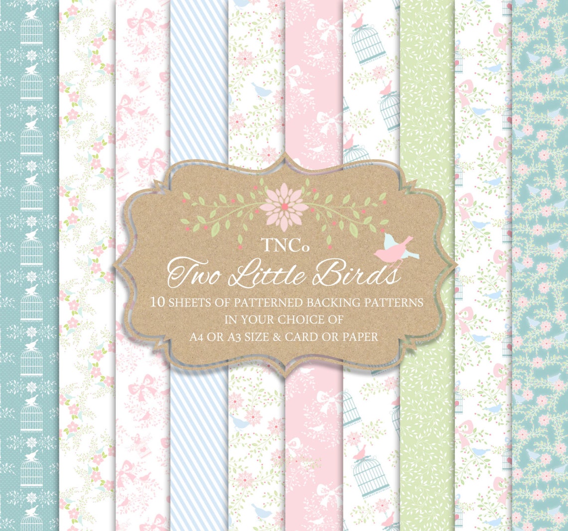 Bird Digital Papers Instant Download Bird Printable Wedding - Etsy