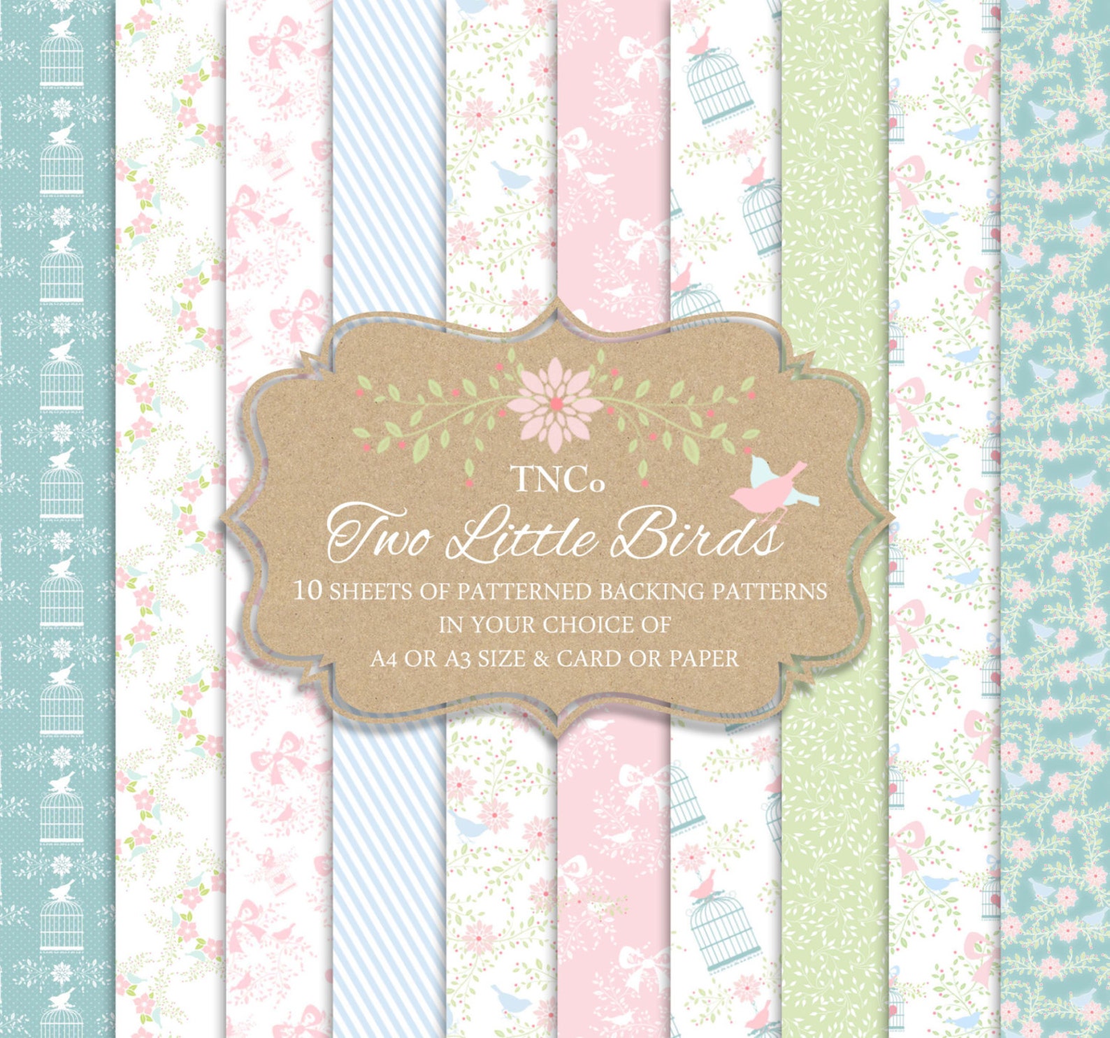 Bird Digital Papers, Instant Download, Bird Printable, Wedding Bird ...