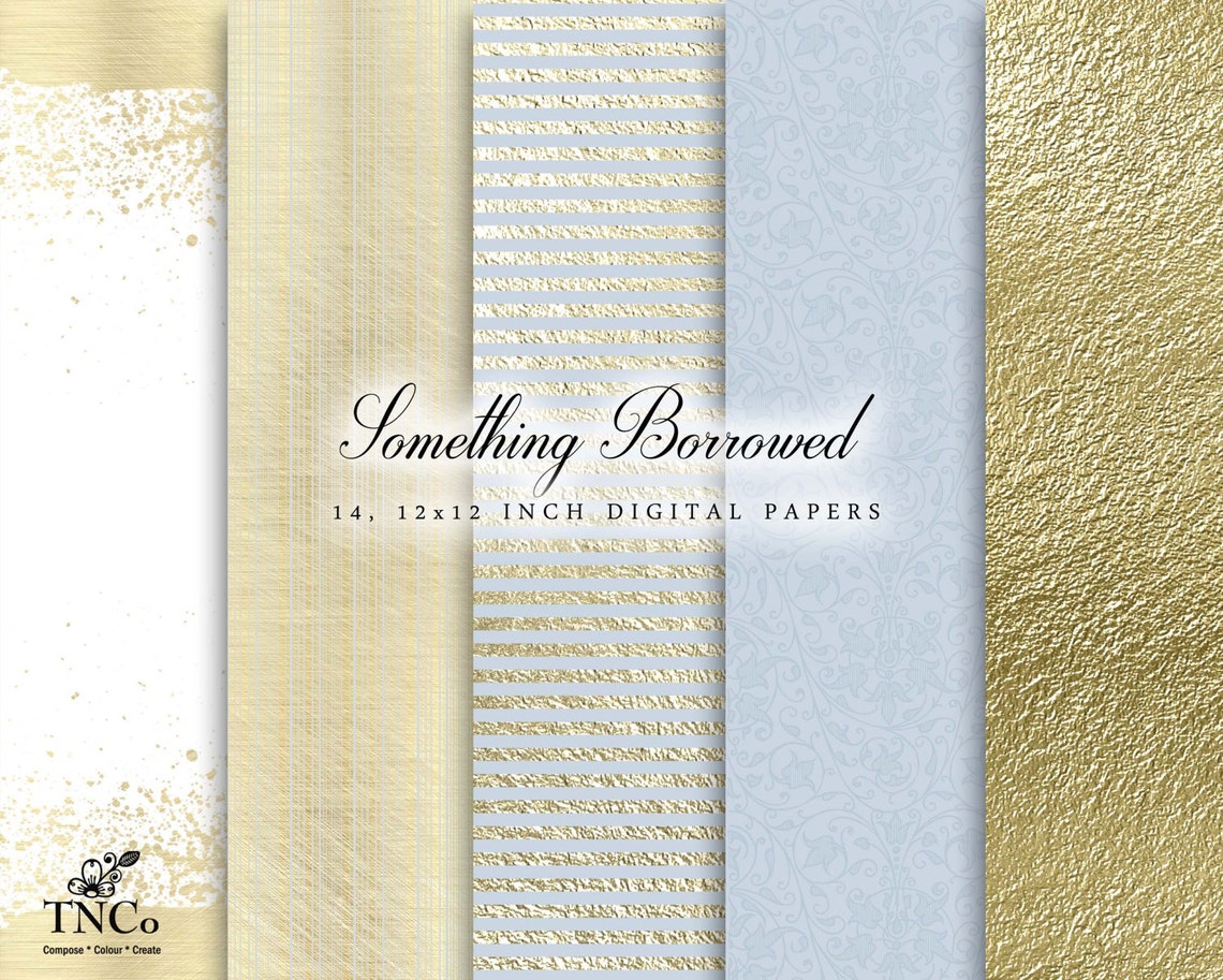 Glitter Digital Paper Blue Digital Paper Digital Gold Foil | Etsy