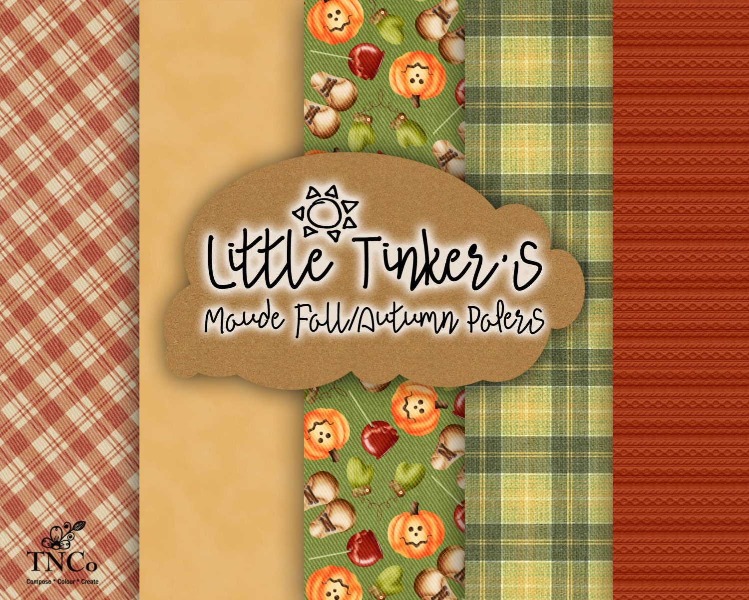 Pumpkin Digital Paper Fall Digital Paper Fall Patterns - Etsy