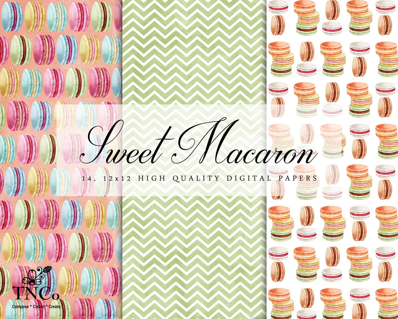 Macaron Pattern - Macaron Paper - Macaron Display - Background Paper ...