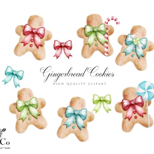 Gingerbread Men Clip Art - Festive Decor - Holiday Decorations ...