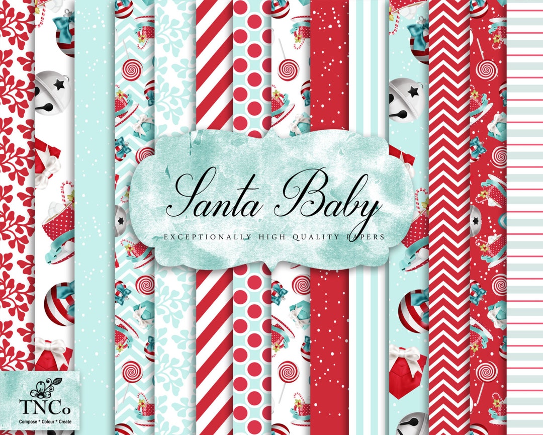 Christmas Digital Paper - Polka Dot Digital Paper - Red Digital Paper ...