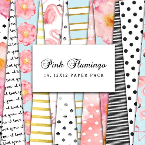Flamingo Paper Digital Scrapbooking Paper Polka Dot - Etsy