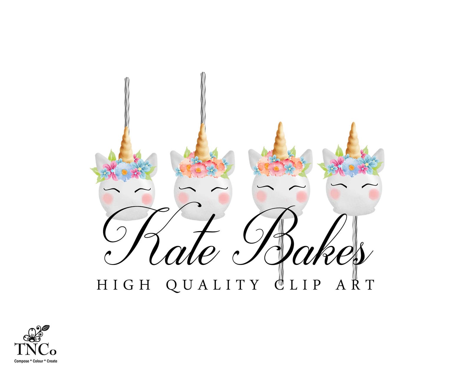 Unicorn Cookie Clip Art Unicorn Party Supplies Unicorn | Etsy