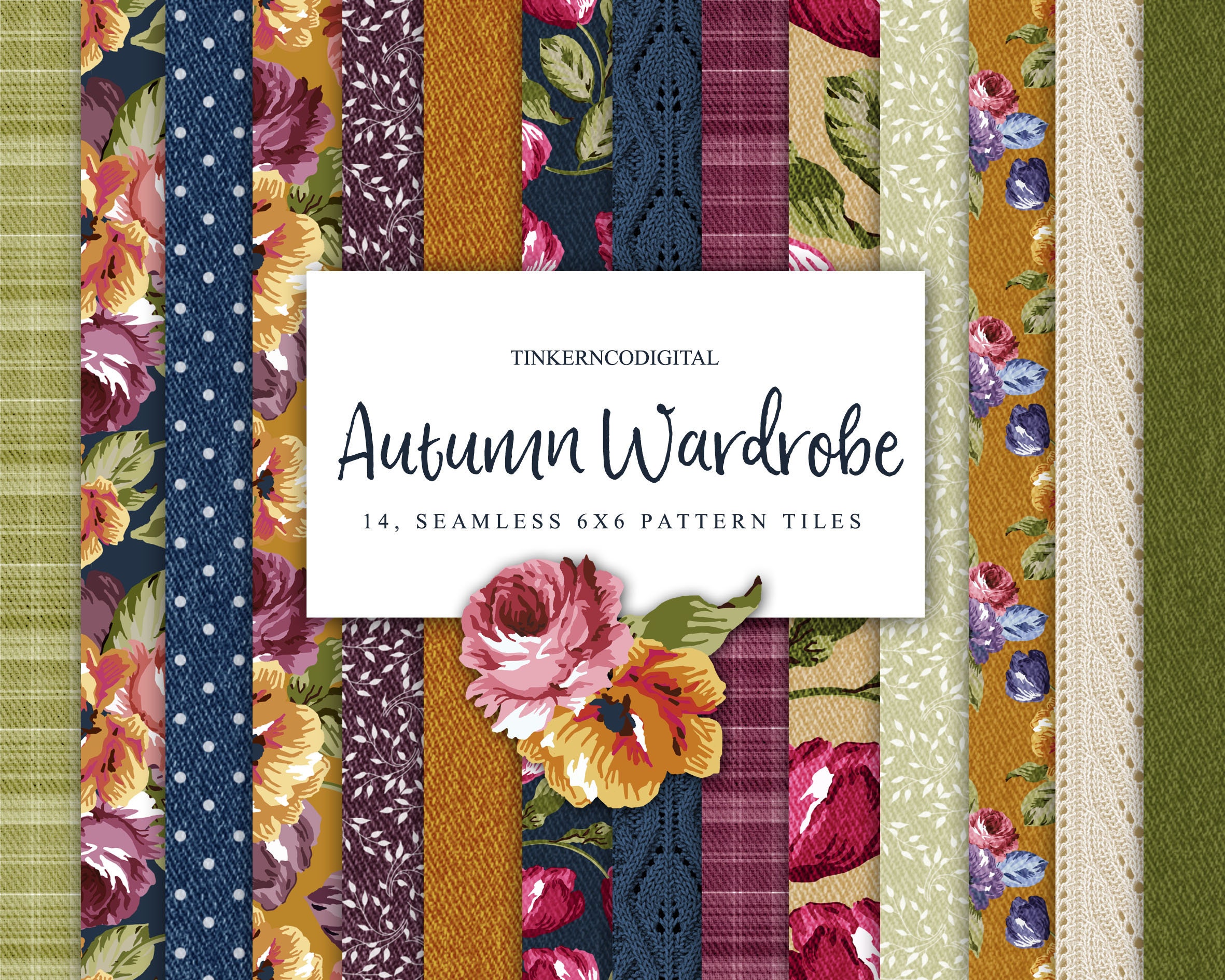 Fall Digital Paper Seamless Digital Pattern Autumn - Etsy UK