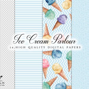 Ice Cream Digital Paper - Digital Download - Summer Paper - Digital ...