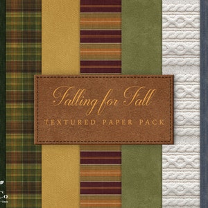 Fall Digital Paper - Digital Scrapbook Paper - Plaid Digital Paper ...
