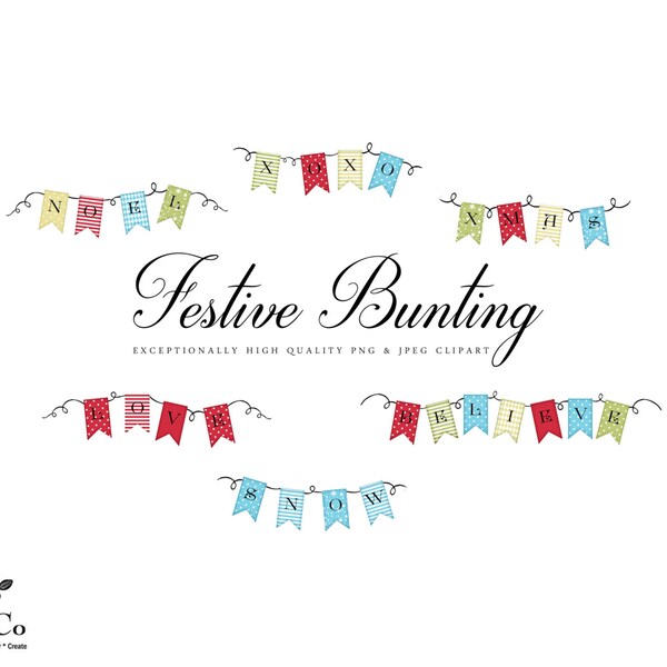 Christmas Bunting - Etsy