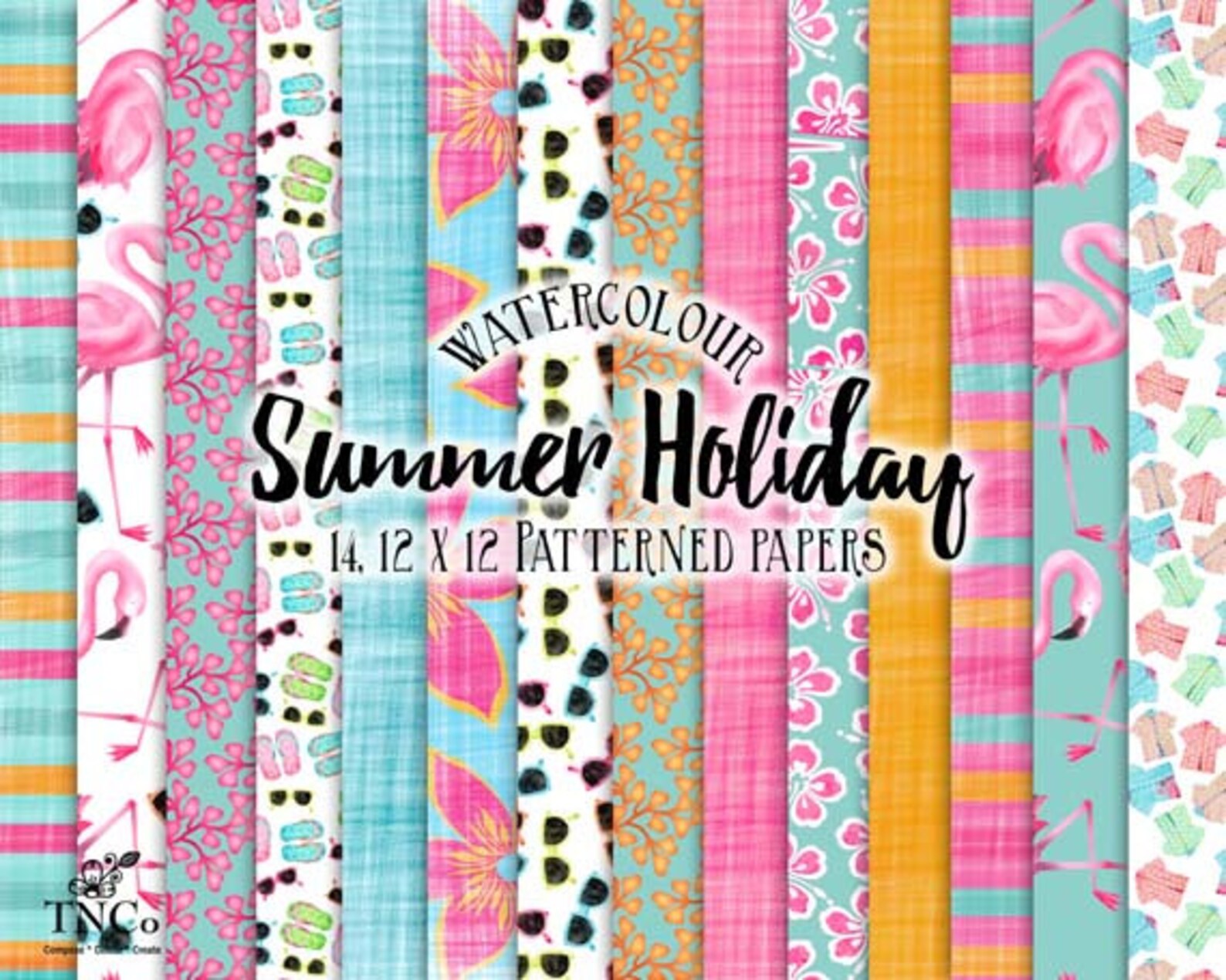 Summer Digital Paper Commercial Use Digital Paper Beach | Etsy