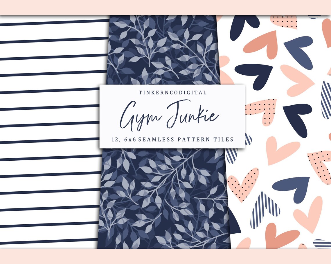 Gym Digital Background Paper Seamless Pattern Tiles | Etsy