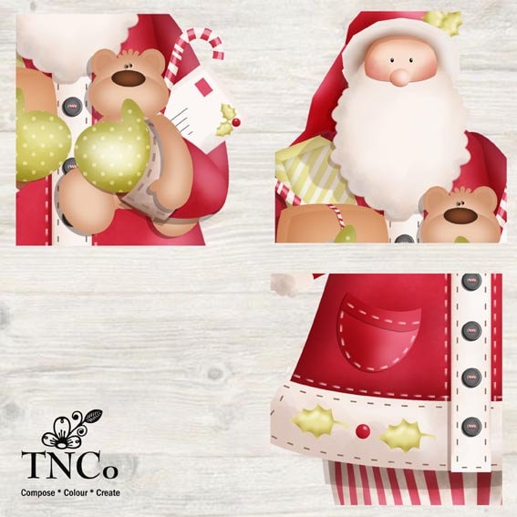 Father Christmas Digital Clipart, Santa Clipart Festive and Adorable ...